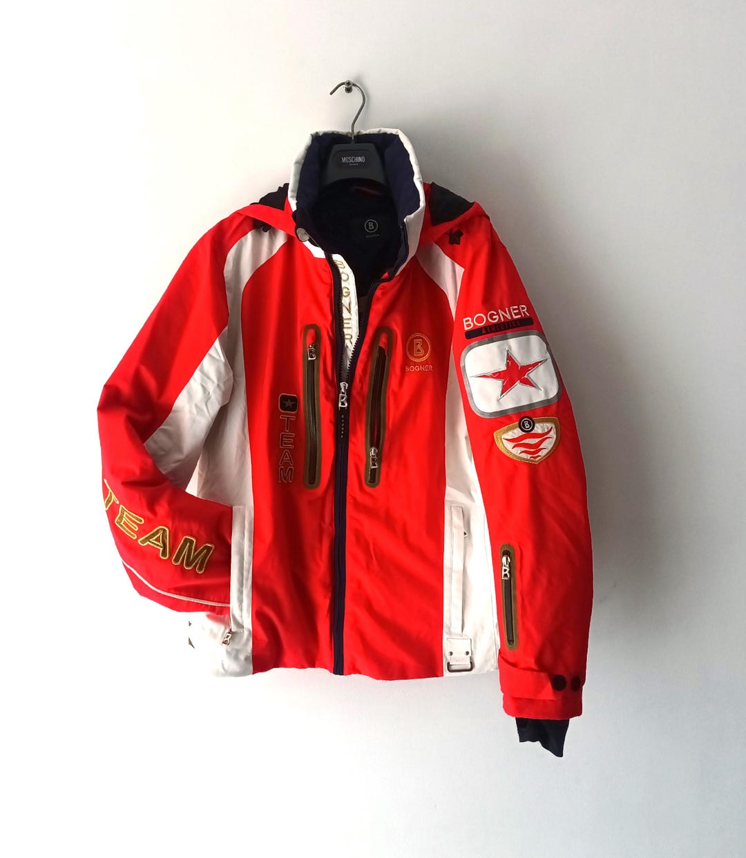 Bogner by Goan Thylmann Men Ski Jacket Size M/48 Snow Ski Red Black Ski ...
