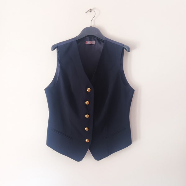 Navy Blue Vest - Etsy