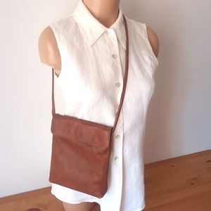 Prato Vintage Women Brown Leather Crossbody Bag Brown Shoulder Bag ...