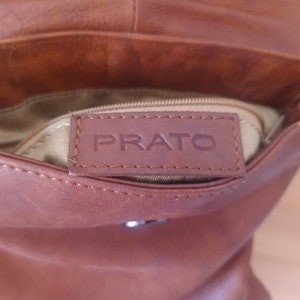 Prato Vintage Women Brown Leather Crossbody Bag Brown Shoulder Bag ...