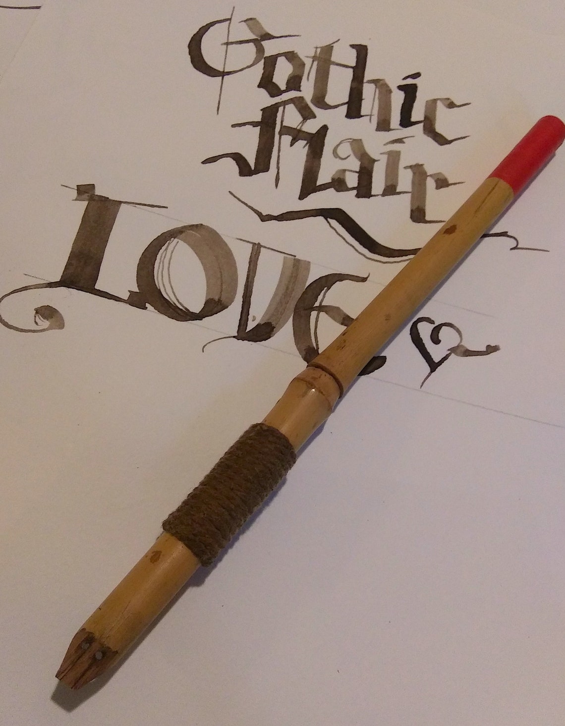 NEW GOTHIC FLAIR Wide Tip Reed Pen Great for Blackletter - Etsy