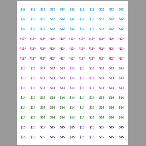 Color Street Price Stickers Product Price Labels for Vendor - Etsy