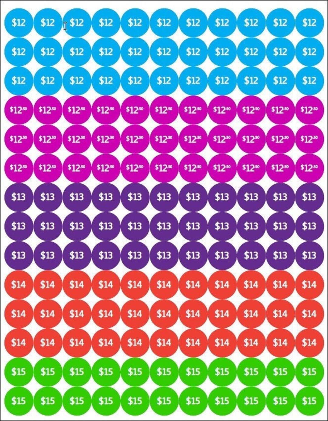 Bright Pricing Stickers, Product Price Labels for Vendor Events and ...