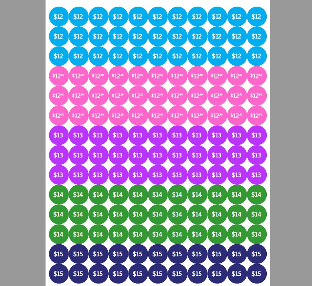 Price Stickers, Product Pricing Labels for Vendor Events and Parties - Etsy