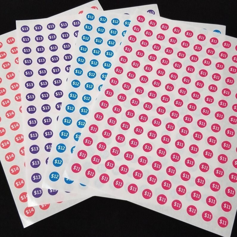 Bright Pricing Stickers Product Price Labels for Vendor | Etsy