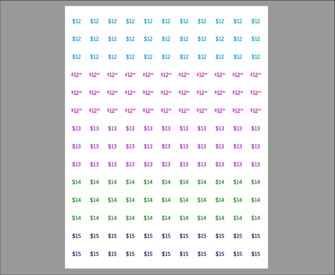 Color Street Price Stickers, Product Price Labels for Vendor Events and ...