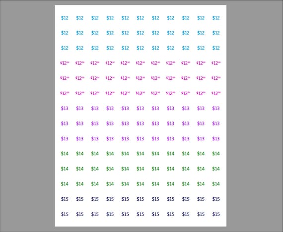 Color Street Price Stickers Product Price Labels for Vendor - Etsy