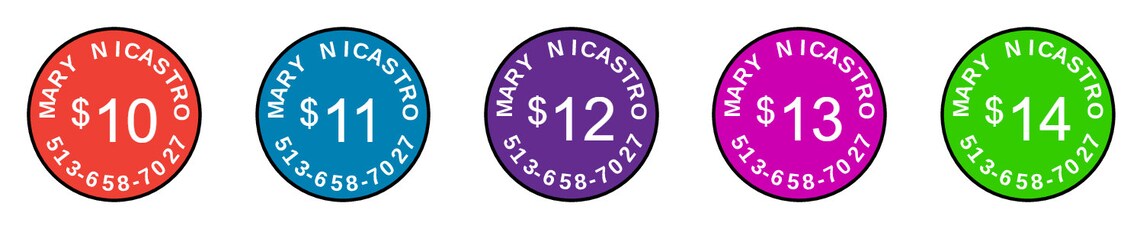 PERSONALIZED Pricing Stickers - Etsy