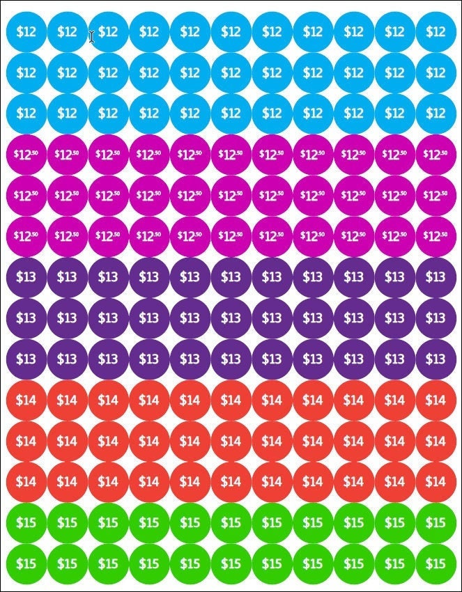 Bright Pricing Stickers Product Price Labels for Vendor - Etsy