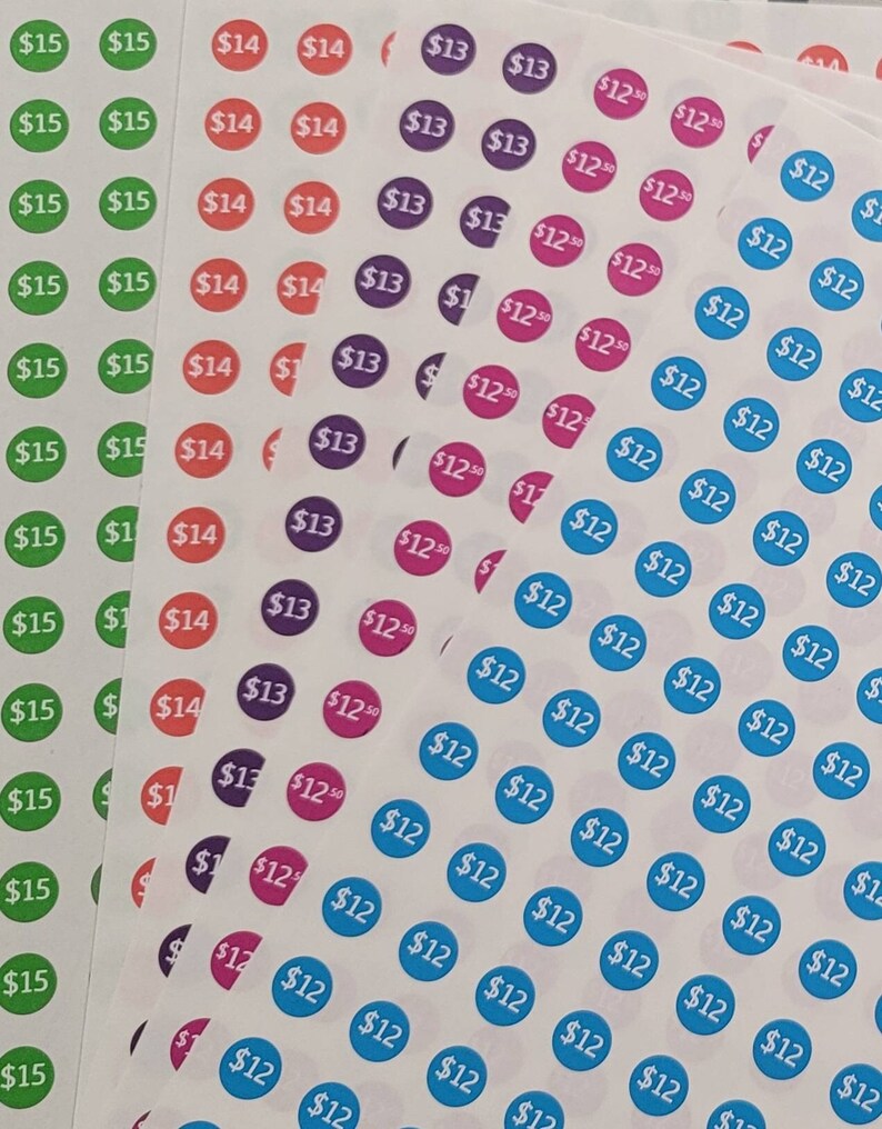 Bright Pricing Stickers, Product Price Labels for Vendor Events and ...