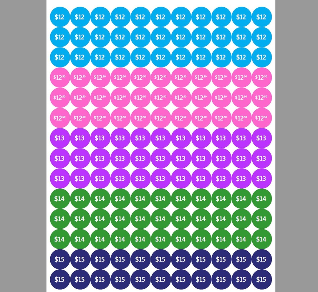 Price Stickers, Product Pricing Labels for Vendor Events and Parties - Etsy