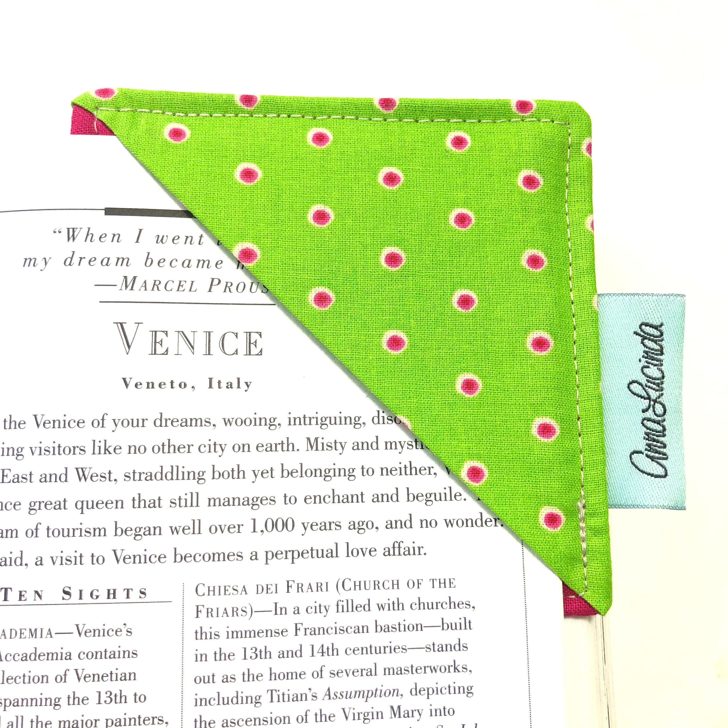 Corner Bookmark Page Marker Fabric Bookmark Book Lover - Etsy