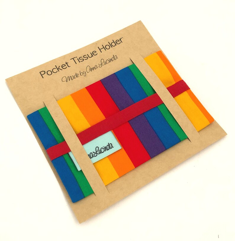Pride Tissue Cover, Fabric Pocket Tissue Holder, Rainbow Tissue Pouch ...