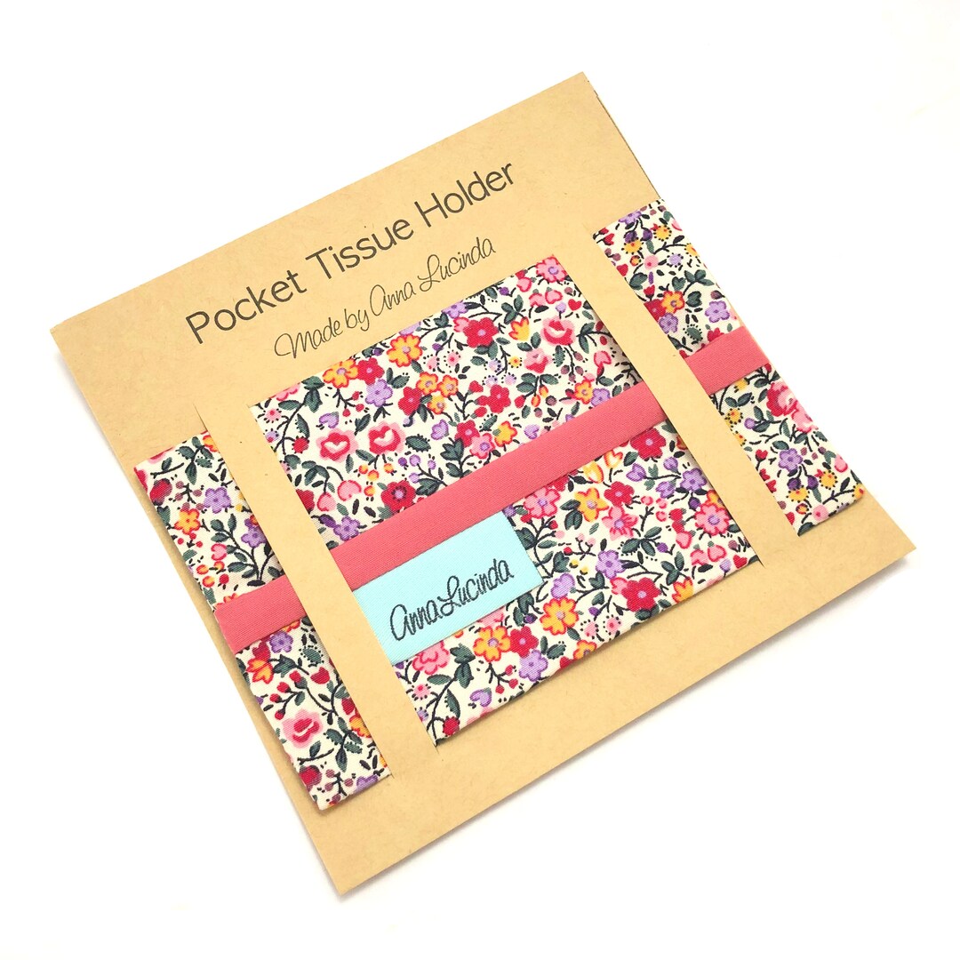 Pocket Tissue Holder, Tissue Pouch, Reusable, Floral Fabric, Mothers ...