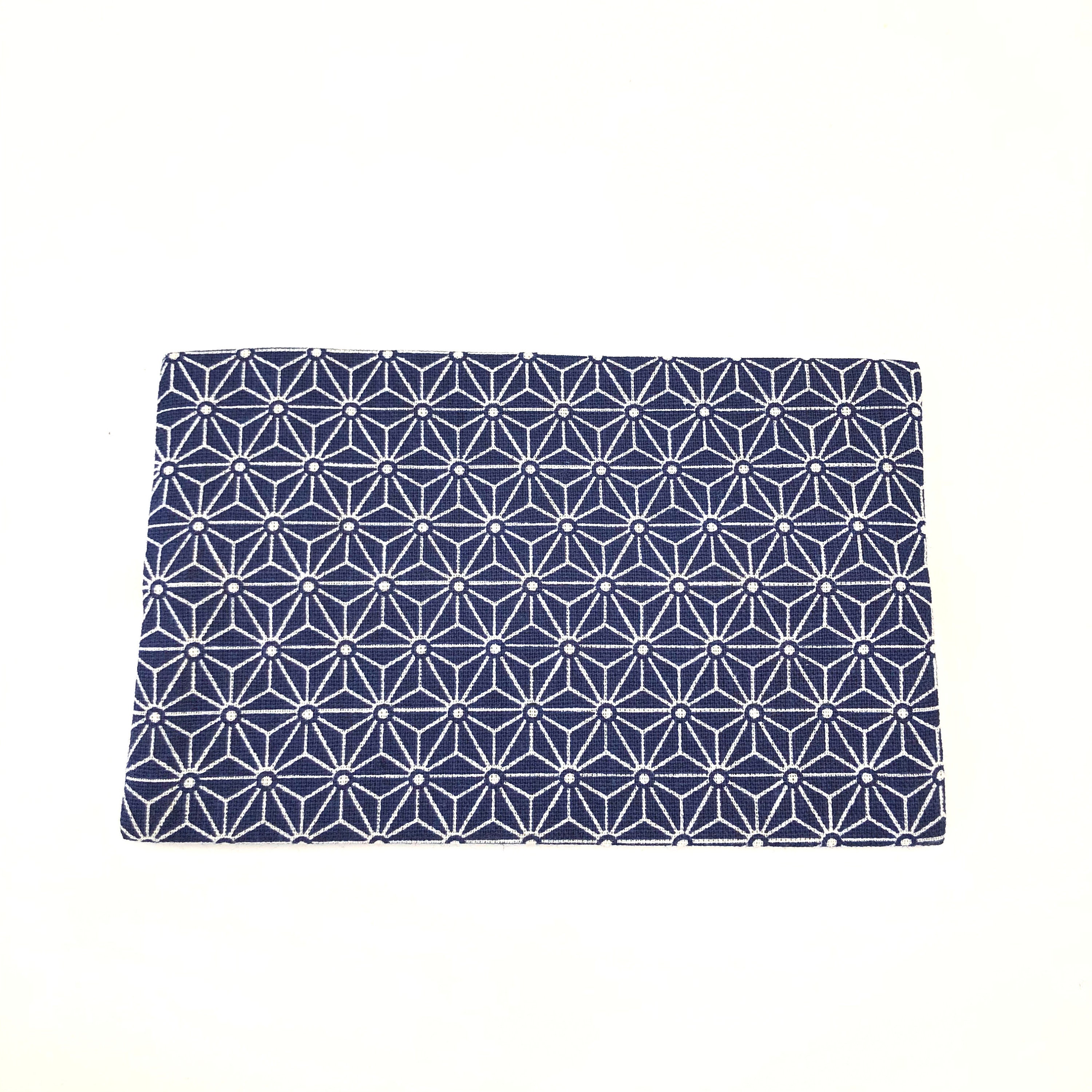 Reusable Pocket Tissue Pouch, Blue Geometric Tissue Cover, Mustard ...