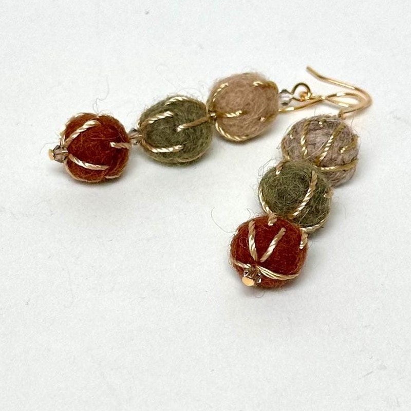 Wool Earrings - Etsy