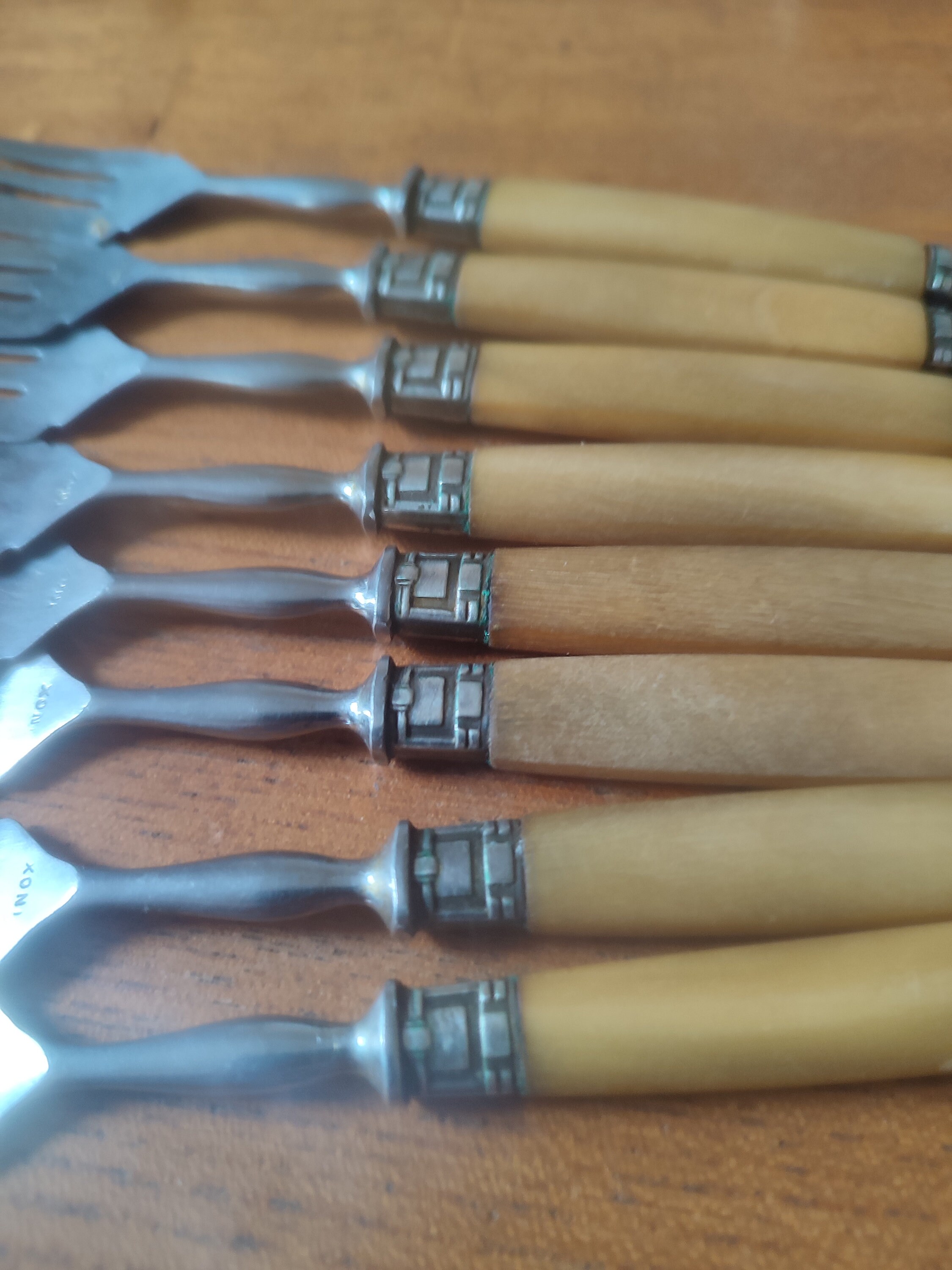 Beautiful Set of Eighteen Cake Forks Stainless Steel Fork Silver Metal ...