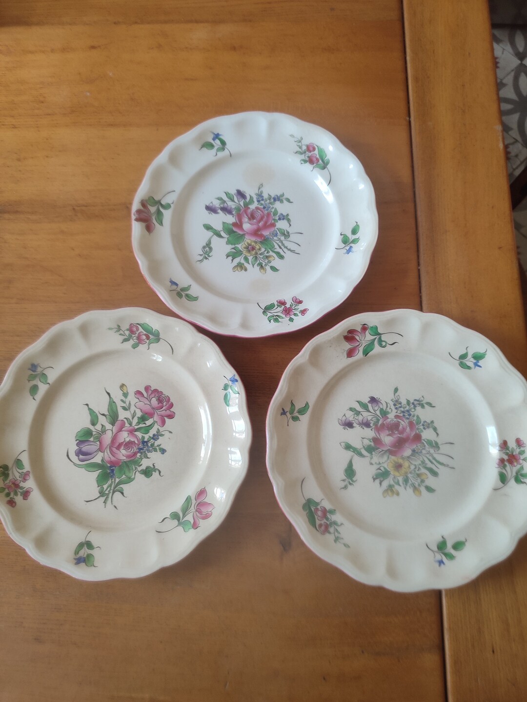 Keller & Guérin Half Porcelain Three Plates Strasbourg Decor 1892/1922 ...