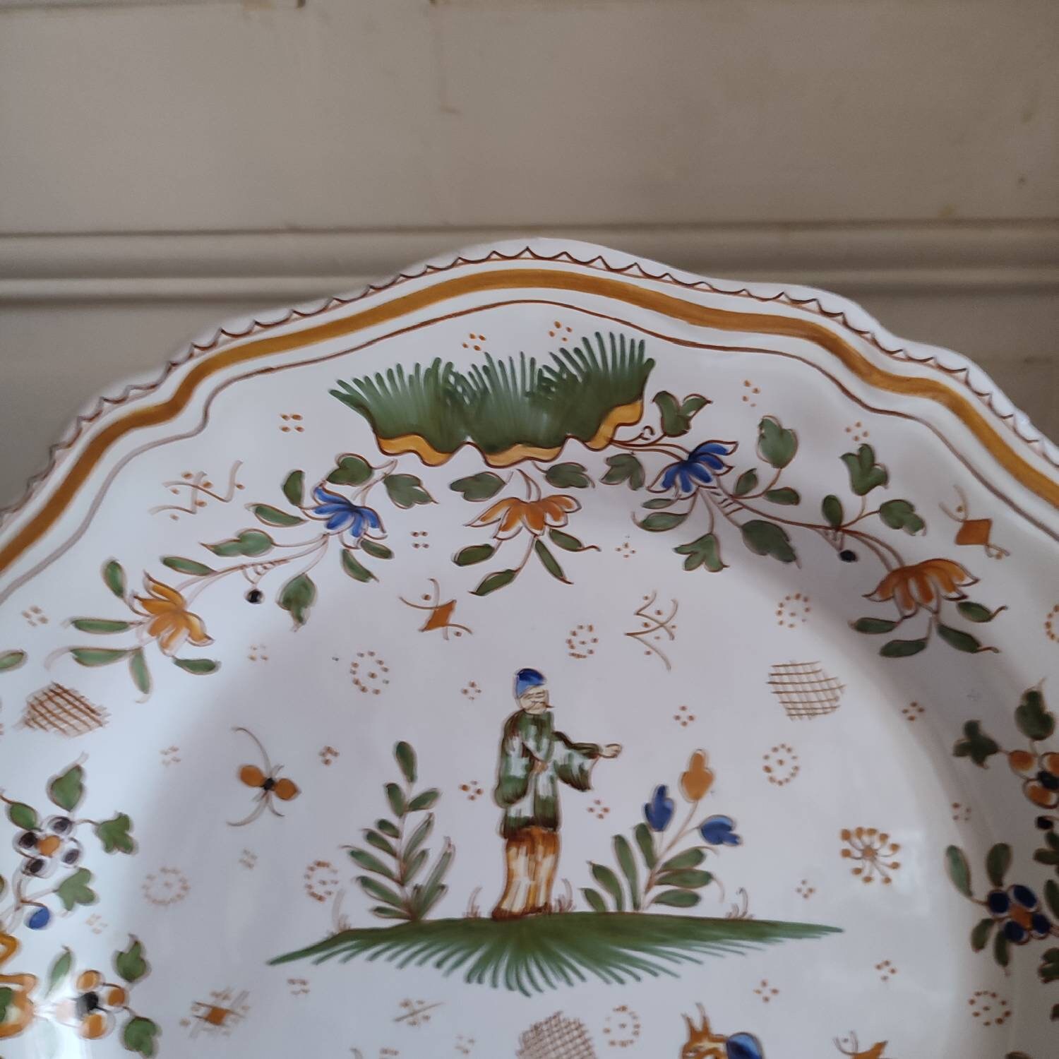 Moustiers Very Large Round Dish in Earthenware Decoration With - Etsy