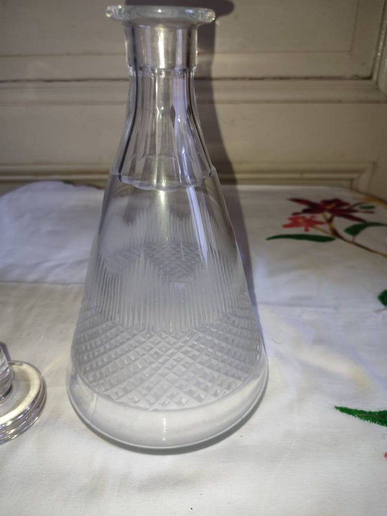 Antique Cut Crystal Decanter With Organ Pipes, Crosshatching and Facets ...