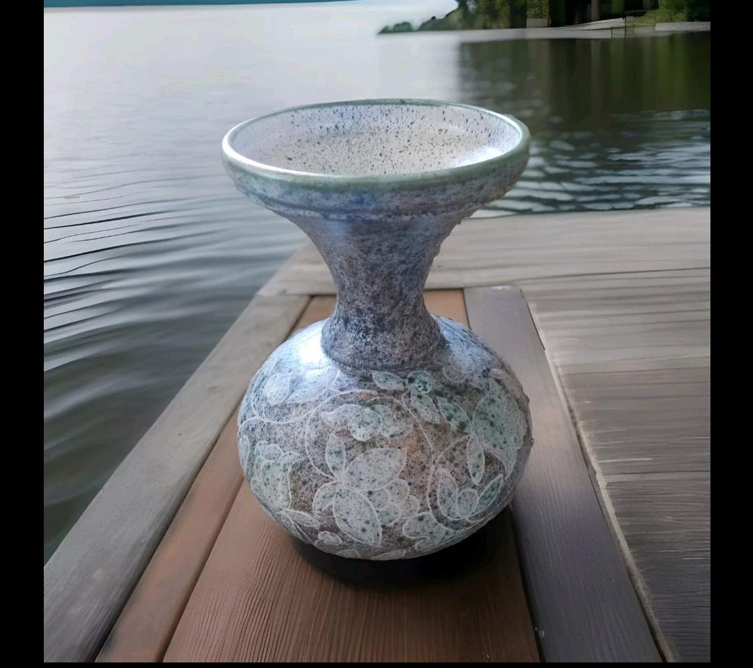 Bernard BUFFAT (20th Century) Large Ceramic Vase With Rich Decoration ...