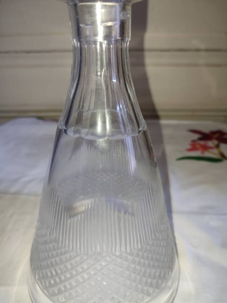 Antique Cut Crystal Decanter With Organ Pipes, Crosshatching and Facets ...