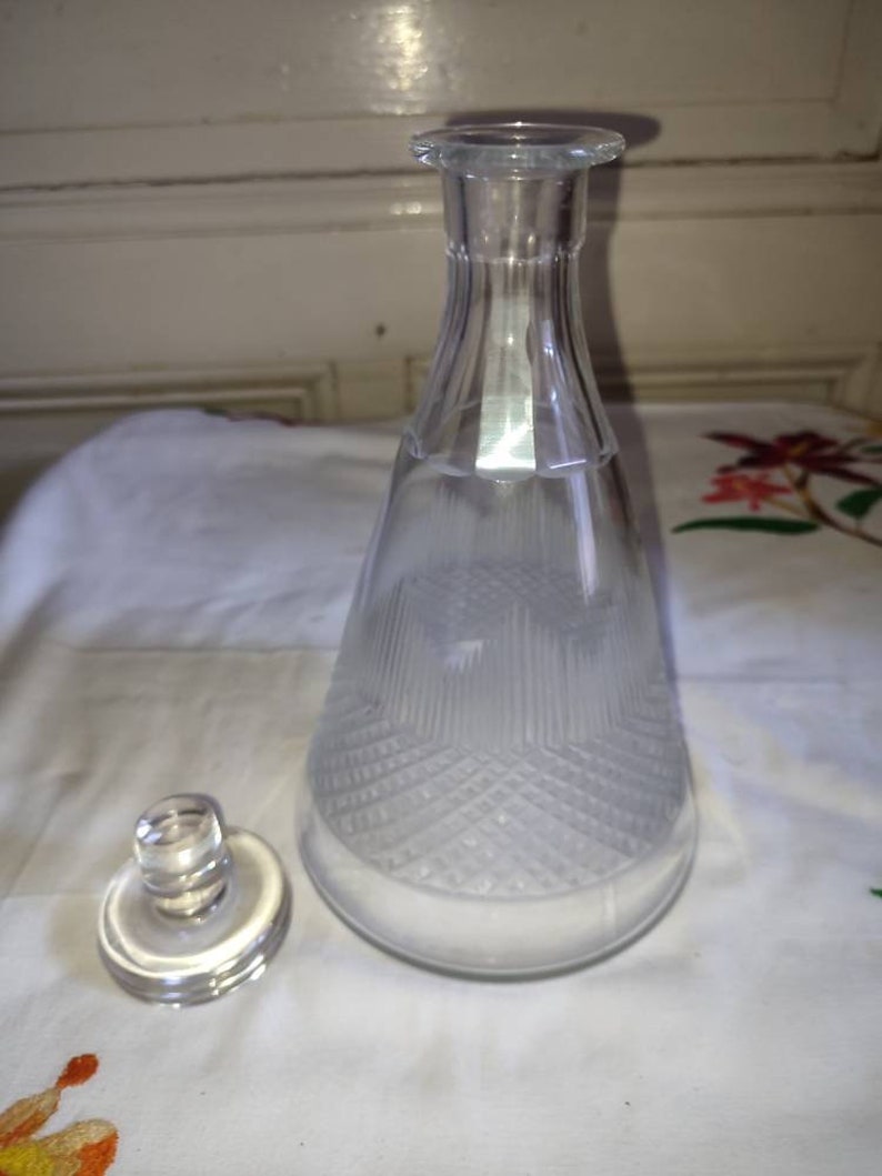 Antique Cut Crystal Decanter With Organ Pipes, Crosshatching and Facets ...