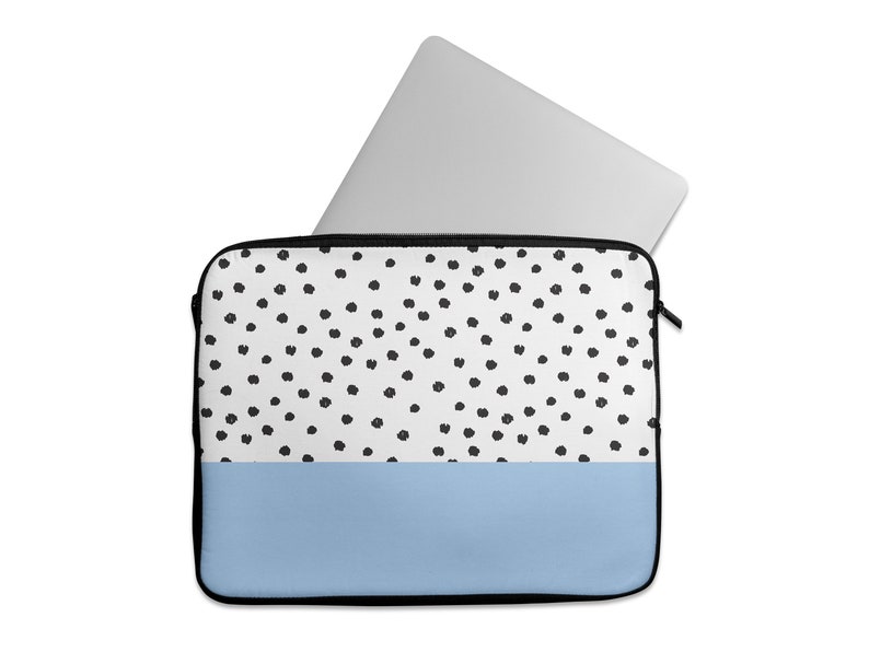 Laptop Sleeve Blue Laptop Case Monochrome Print Laptop | Etsy