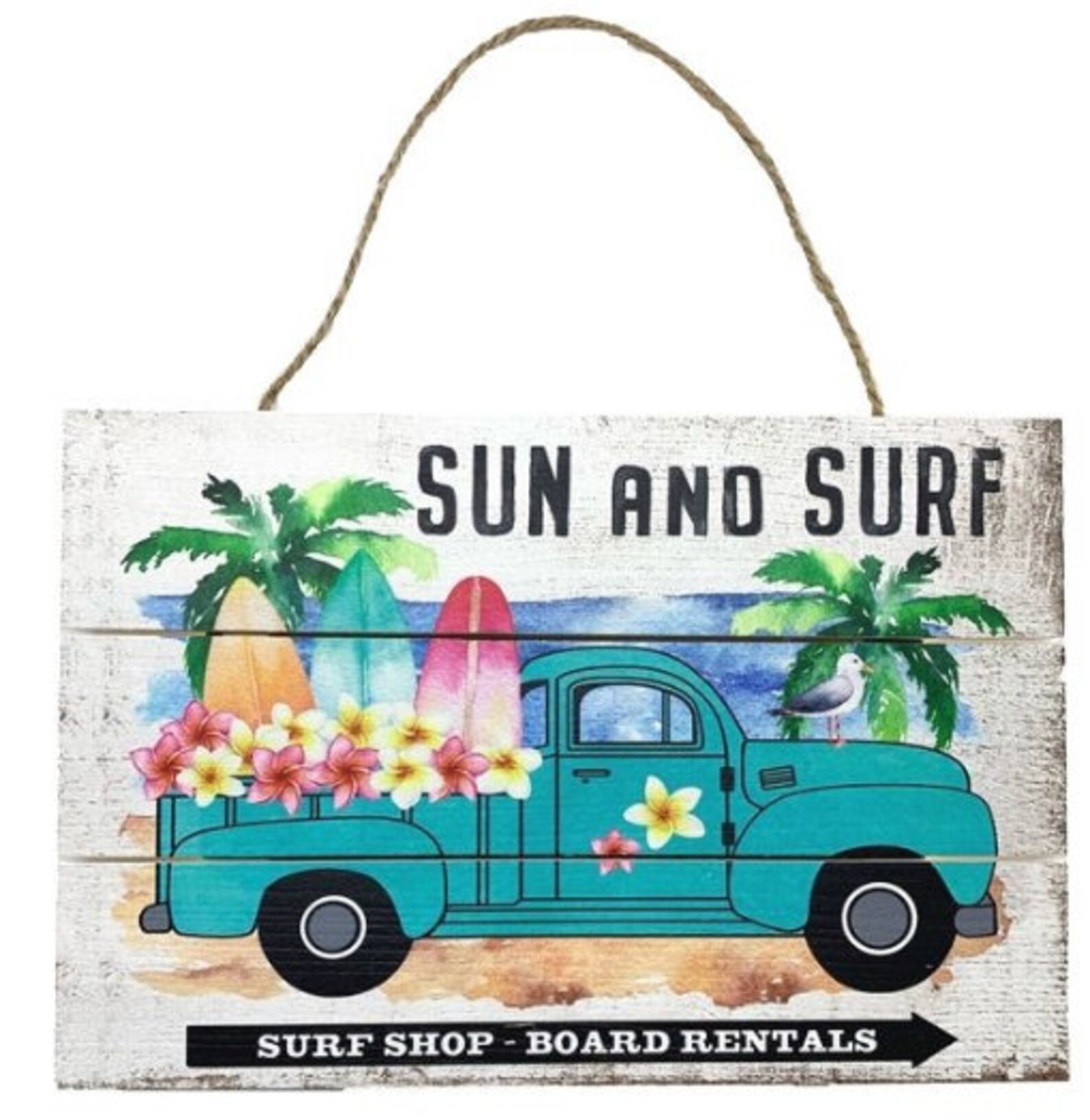 Sun and Surf Weathered Sign for Beach Wreaths Surf Shop Sign - Etsy