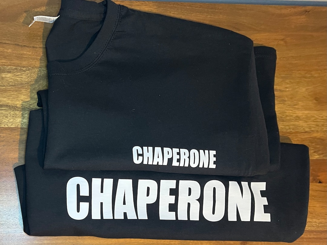 Adult Black Chaperone T Shirts, Professional Chaperone T-shirts, Kids ...