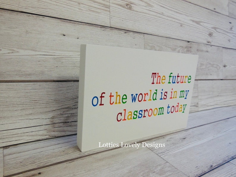 The Future of the World is My Classroom Today Teacher Quote - Etsy