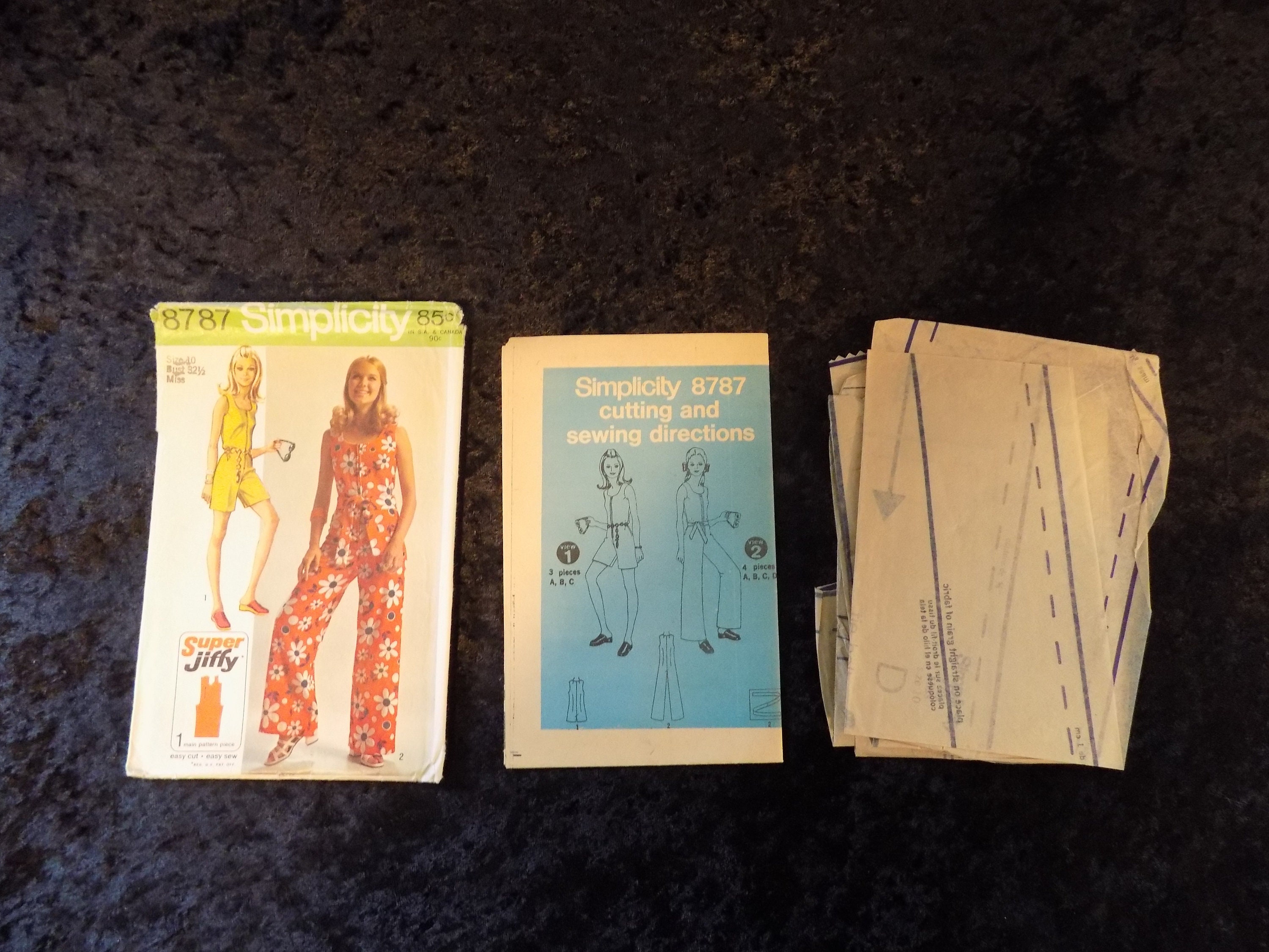 Vintage 1970s Simplicity Pattern 8787 Misses' Jumpsuit - Etsy