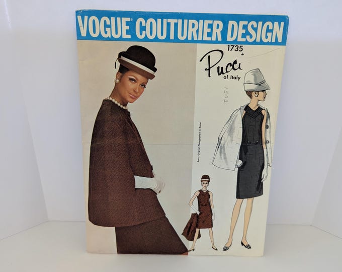 Vintage 1967 Vogue Couturier Design #1735 by Pucci of Italy - Dress and ...