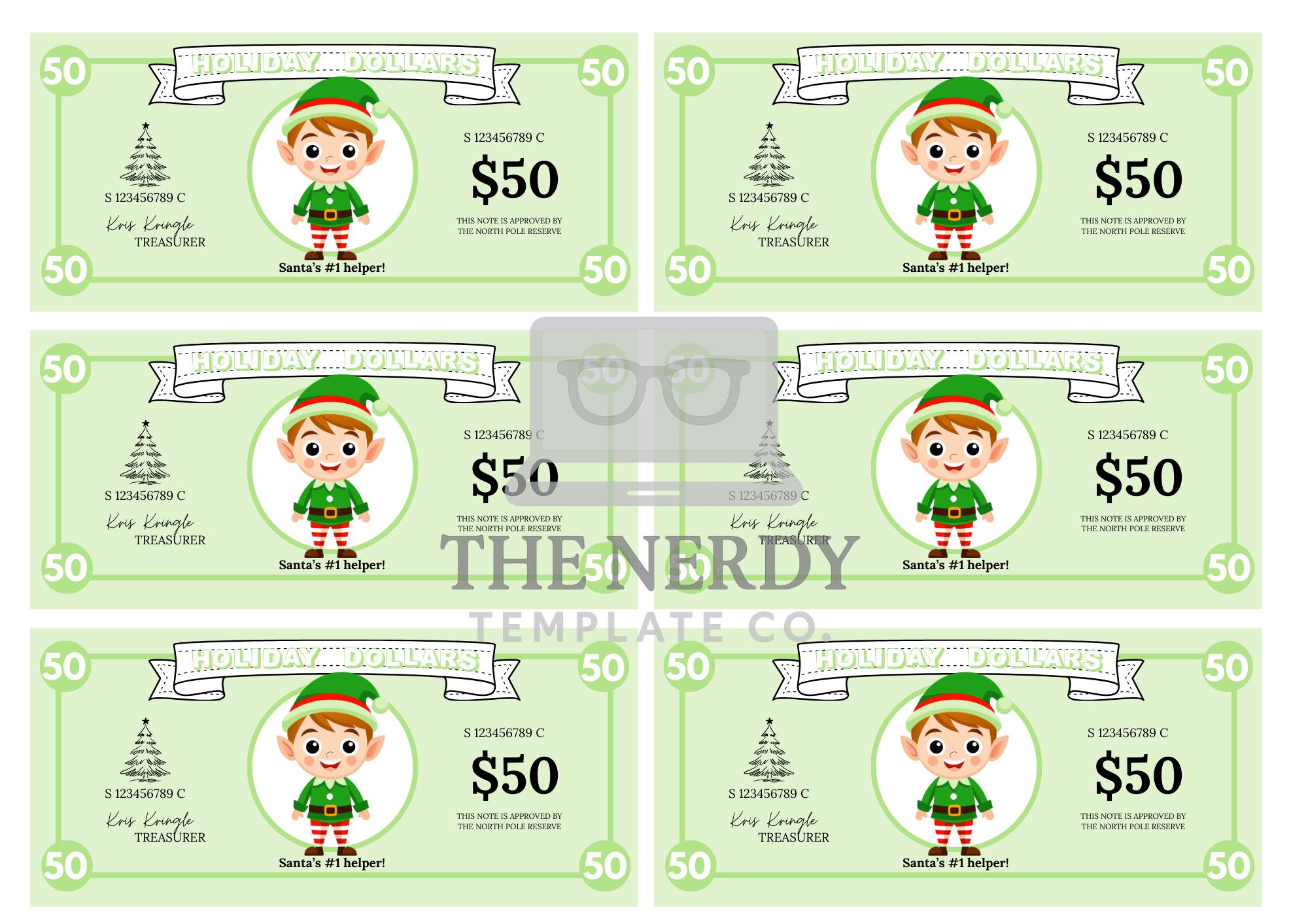 Christmas Play Money Printable Download Digital File Instant Access ...