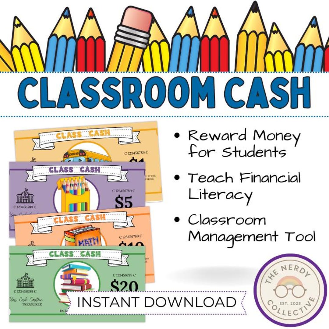 Classroom Cash Teacher Resource Student Incentive Behavior Reward ...