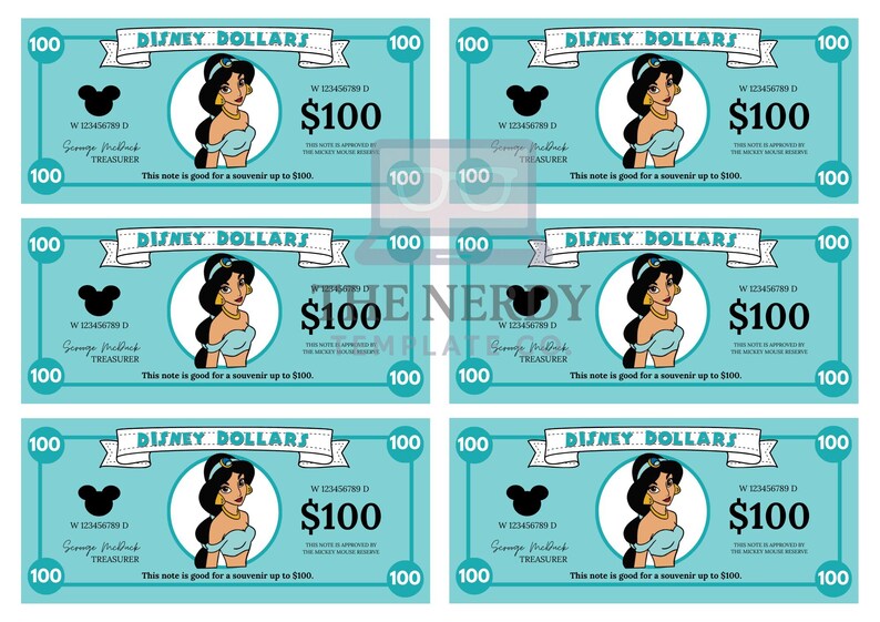 Disney Princess Play Money Management Tool for Kids Vacation Budget ...