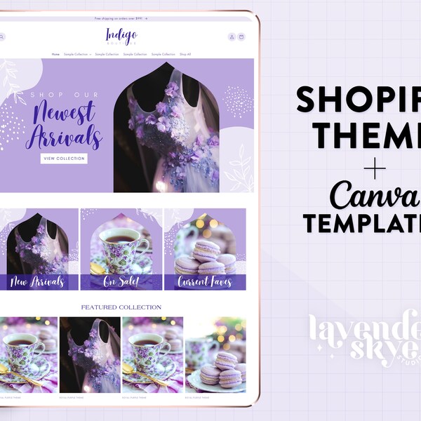 Purple Shopify Theme - Etsy