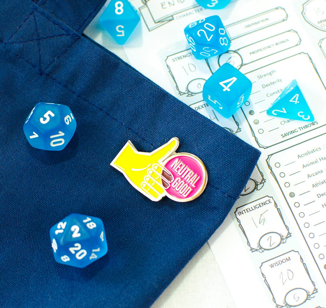 Neutral Good RPG Alignment 1.25 Enamel Pin - Etsy