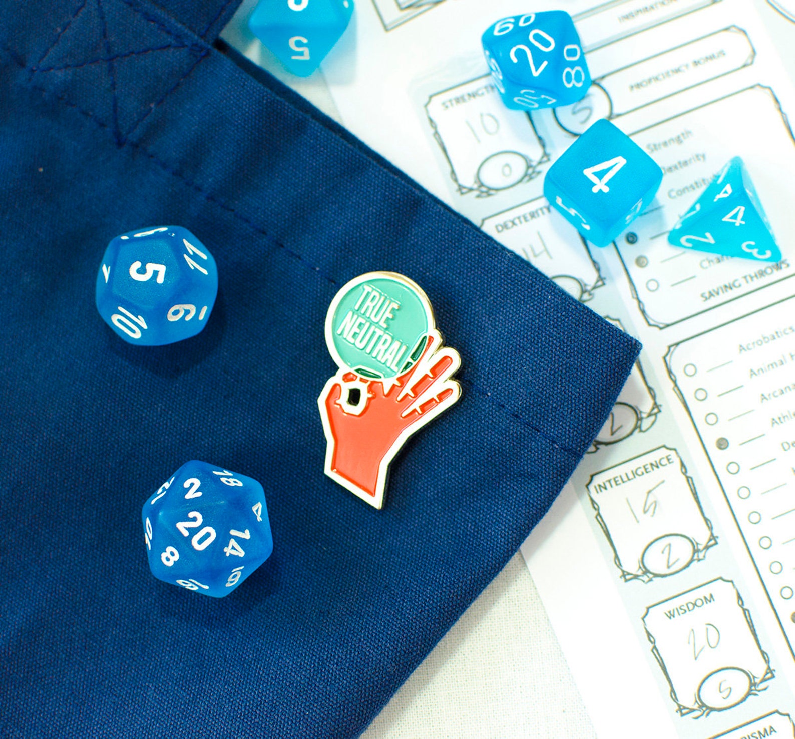 True Neutral RPG Alignment 1.25 Enamel Pin - Etsy