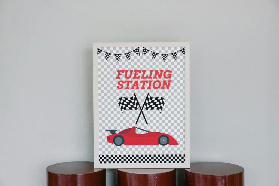 Fueling Station & Pit Stop Sign Bundle – 2 Fast 2 Curious Birthday ...