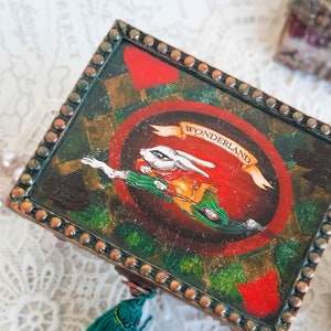 White Rabbit Box Alice in Wonderland Box Sectioned Box - Etsy