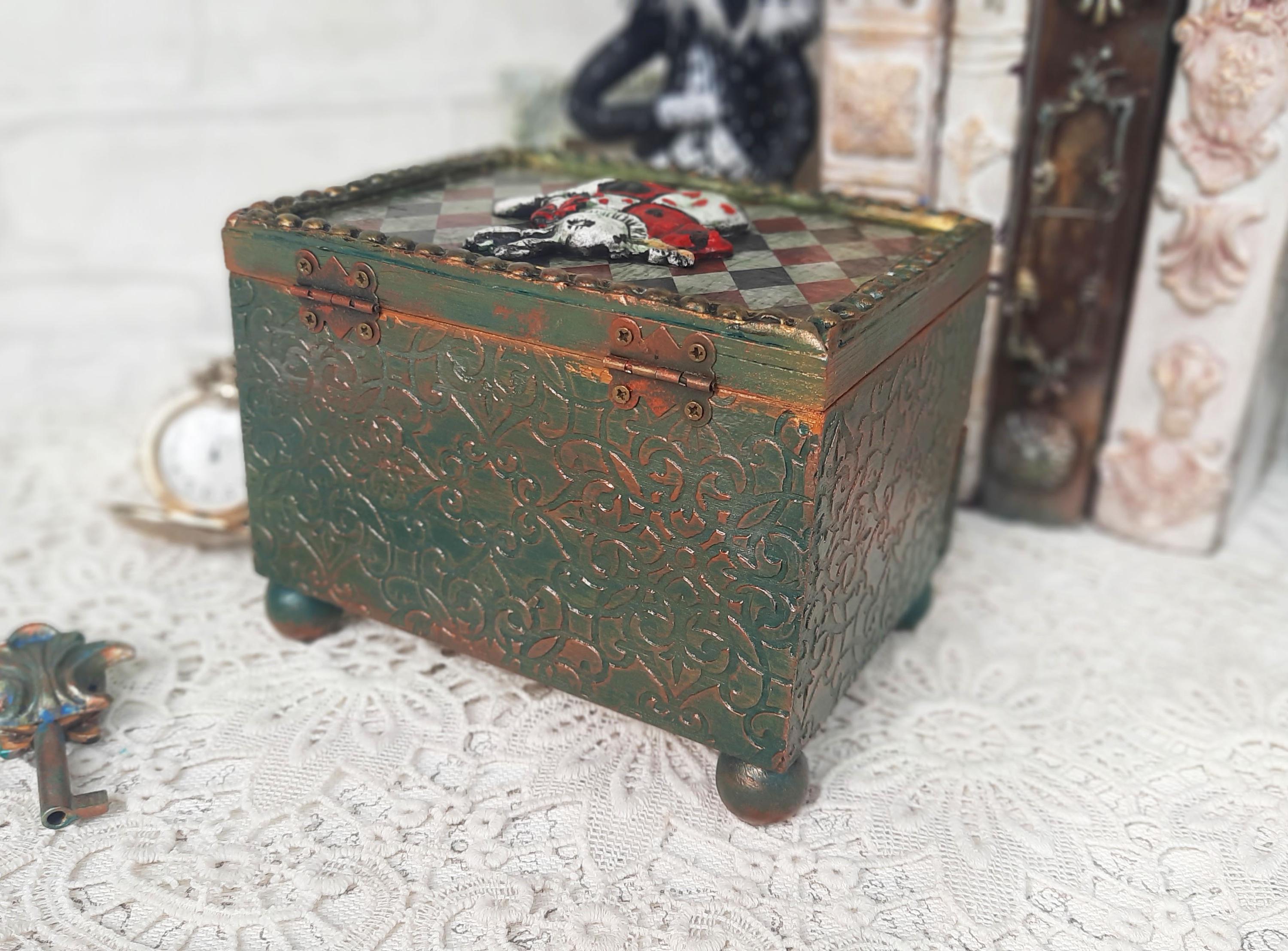 White Rabbit Box, Alice in Wonderland Box, Sectioned Box, Jewelry ...