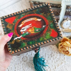 White Rabbit Box Alice in Wonderland Box Sectioned Box - Etsy