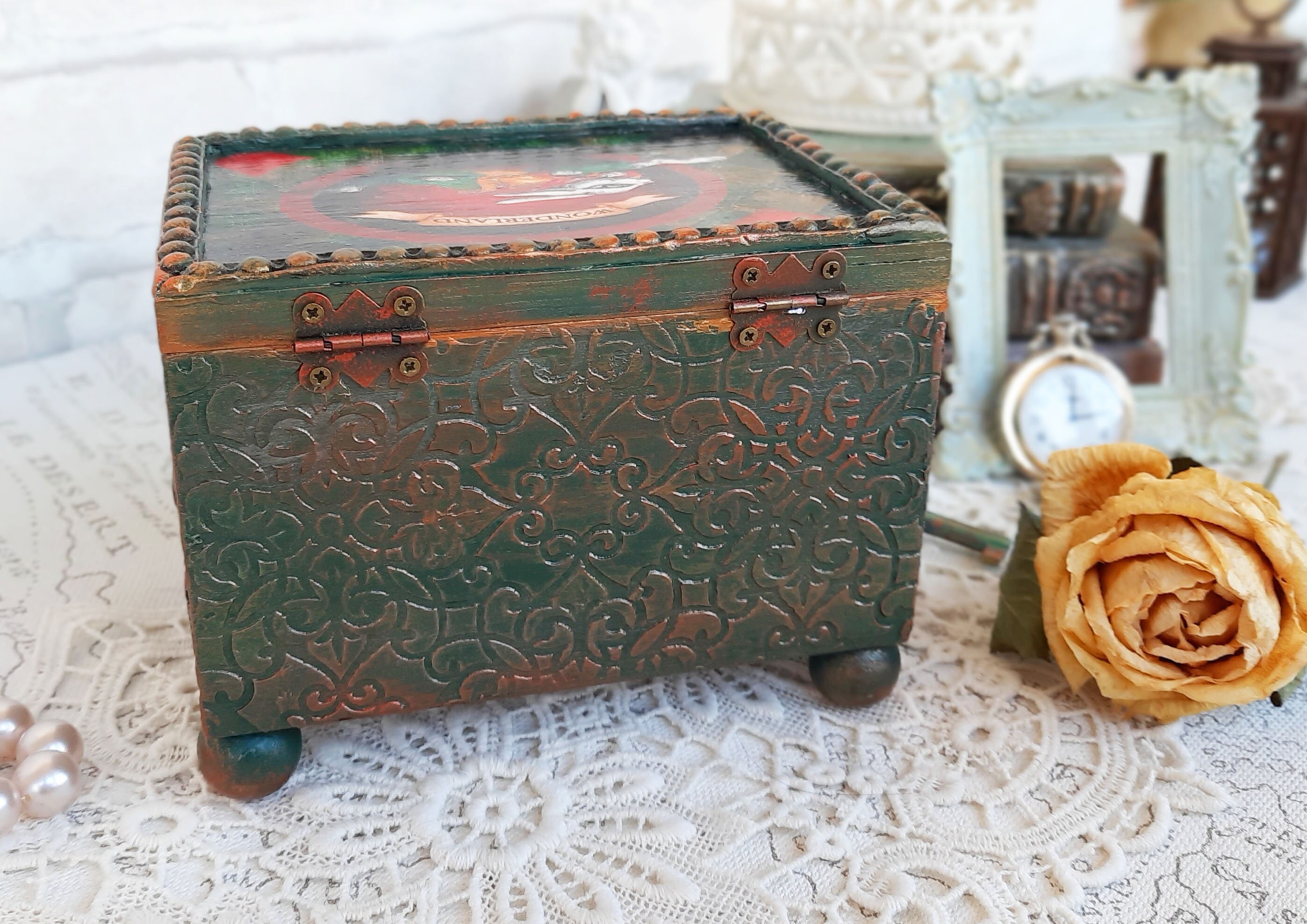 White Rabbit Box Alice in Wonderland Box Sectioned Box - Etsy