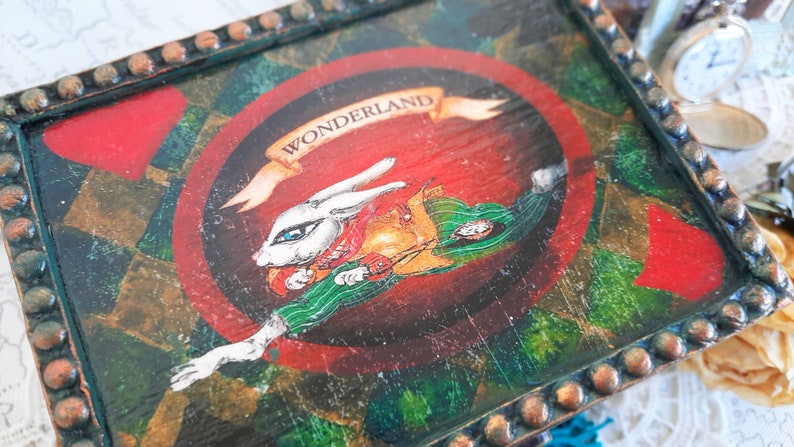 White Rabbit Box Alice in Wonderland Box Sectioned Box - Etsy