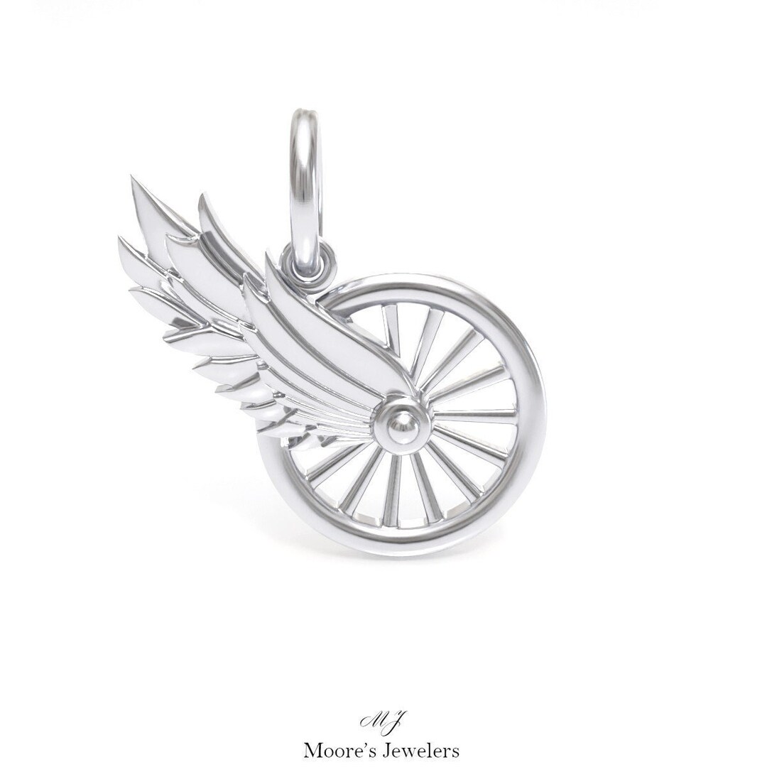 Winged Bike Wheel Pendant 3d Model - Etsy