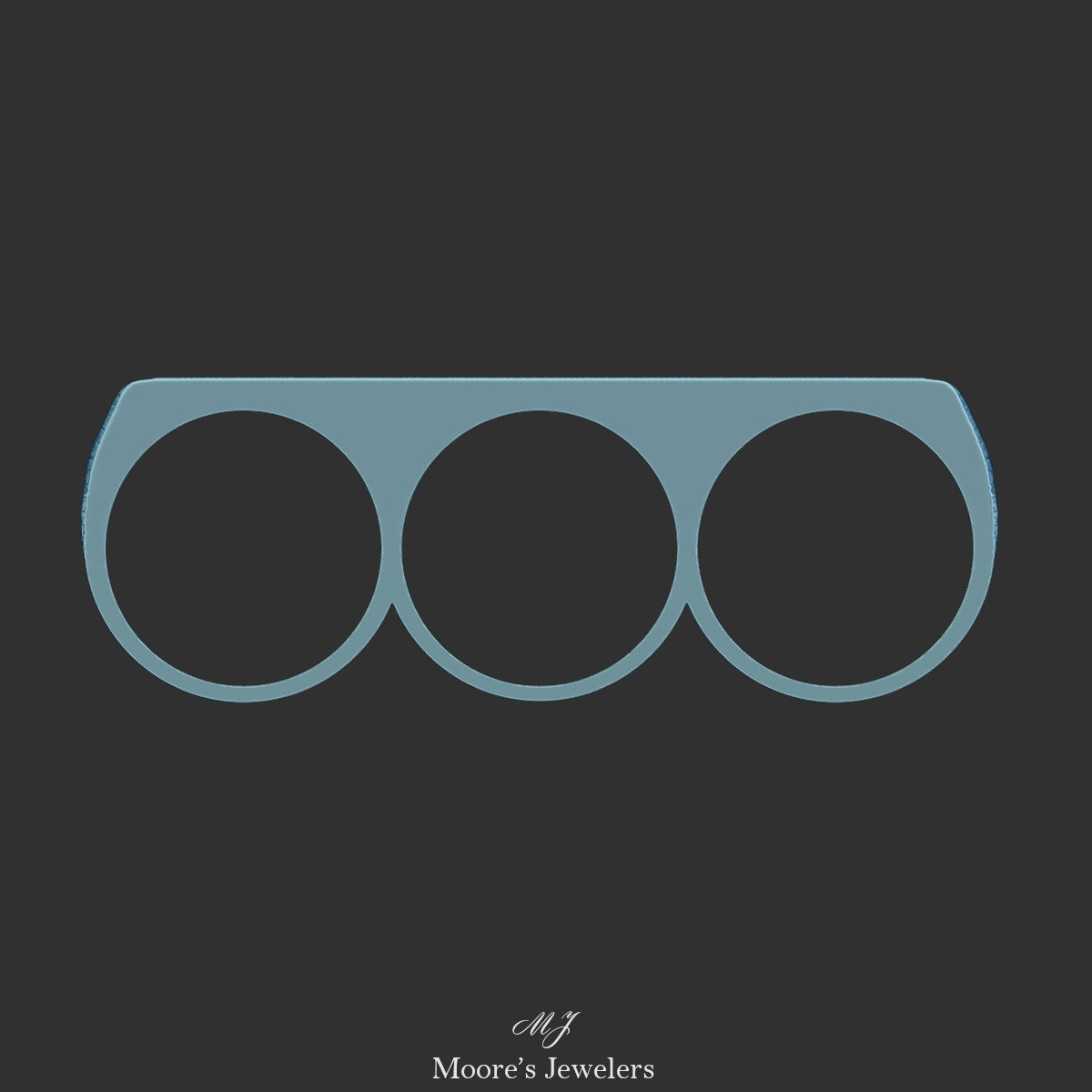 Textured 3 Finger Bar Ring 3d Model (stl File) - Etsy