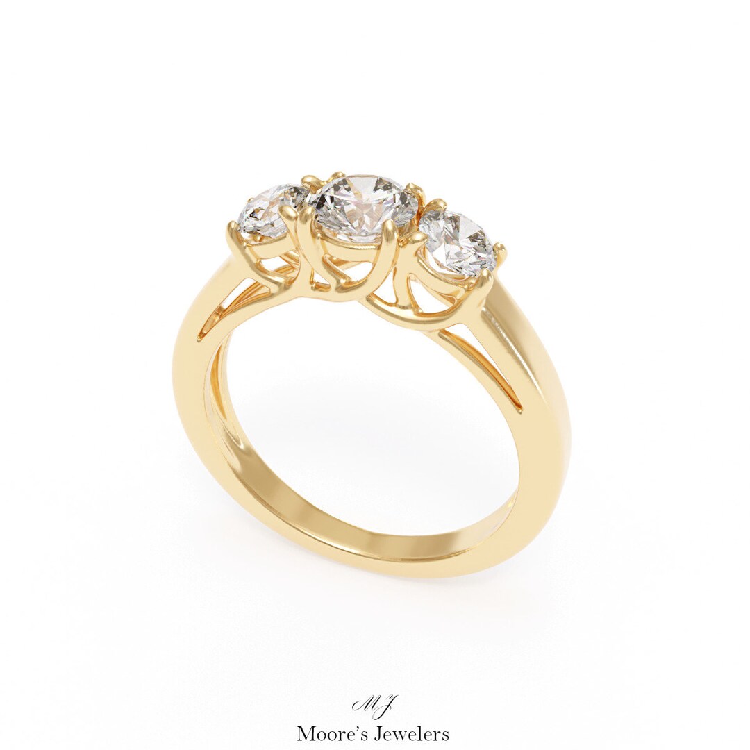 Past, Present, Future Ring 3d Model - Etsy