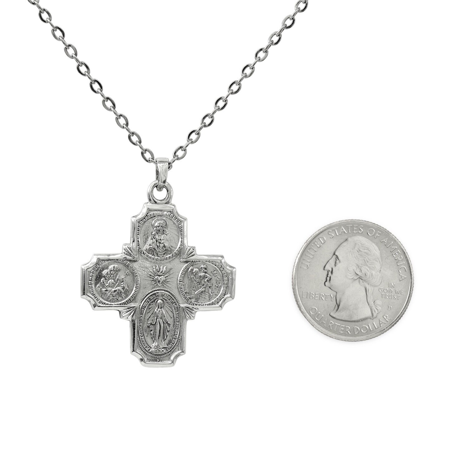 Four Way Medal Cross, Holy Family Cross, or I'm a Catholic Call A ...