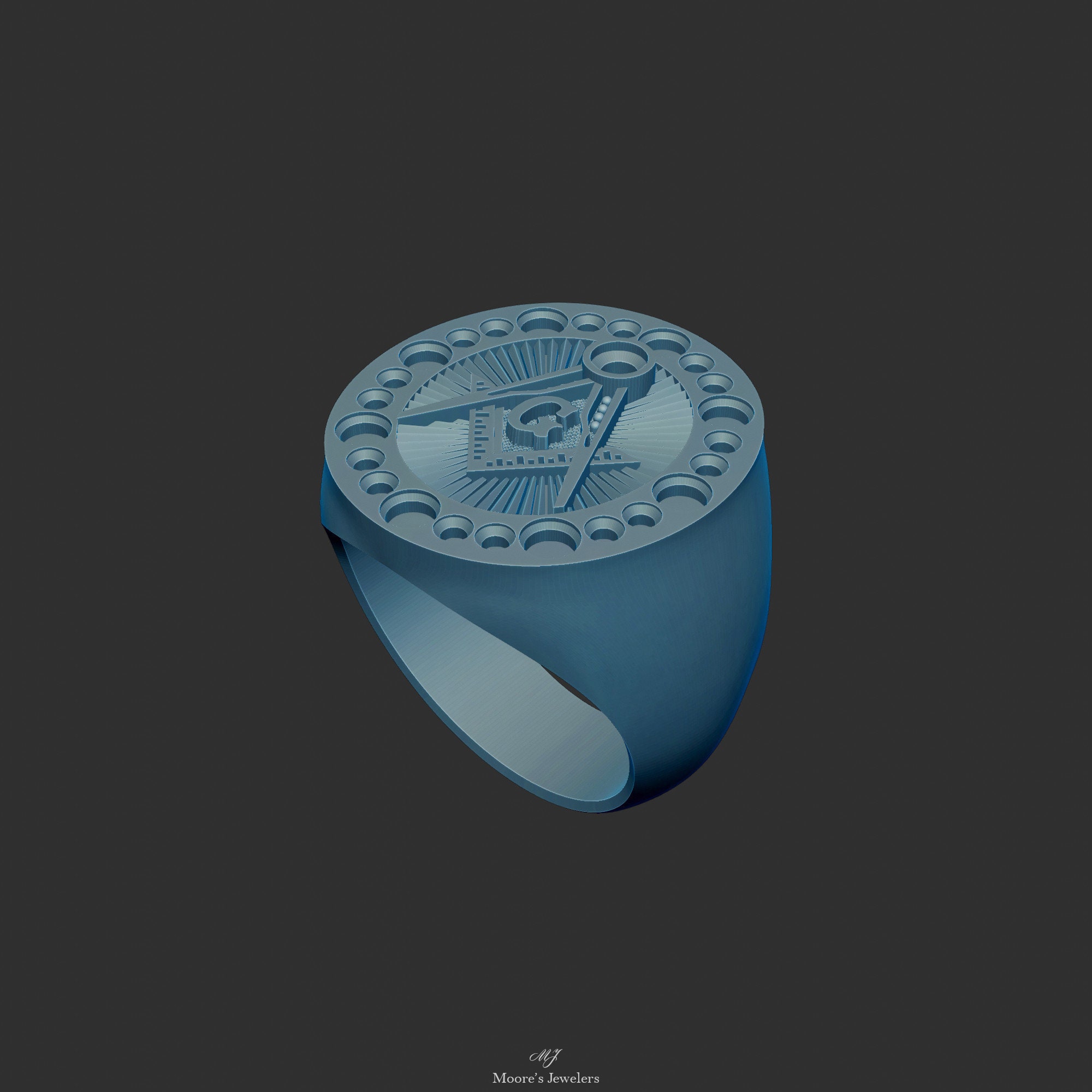 Textured Sunburst Manson Ring 3d Model - Etsy
